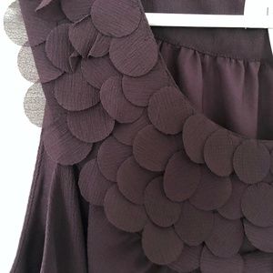 LOFT | Tops | Loft Ann Taylor Purple Deep Plum Petal Neck Top | Poshmark